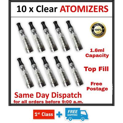 10X 1.6ML 510 THREAD CLEAR CE4 ATOMISER ATOMIZER VAPE TANK TOPS ...