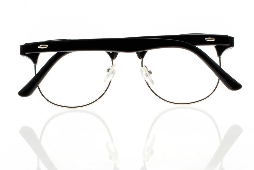 Vintage Retro Square Horned Rim Half Frame Glass Nearsighted -1.0~-6.0 ...
