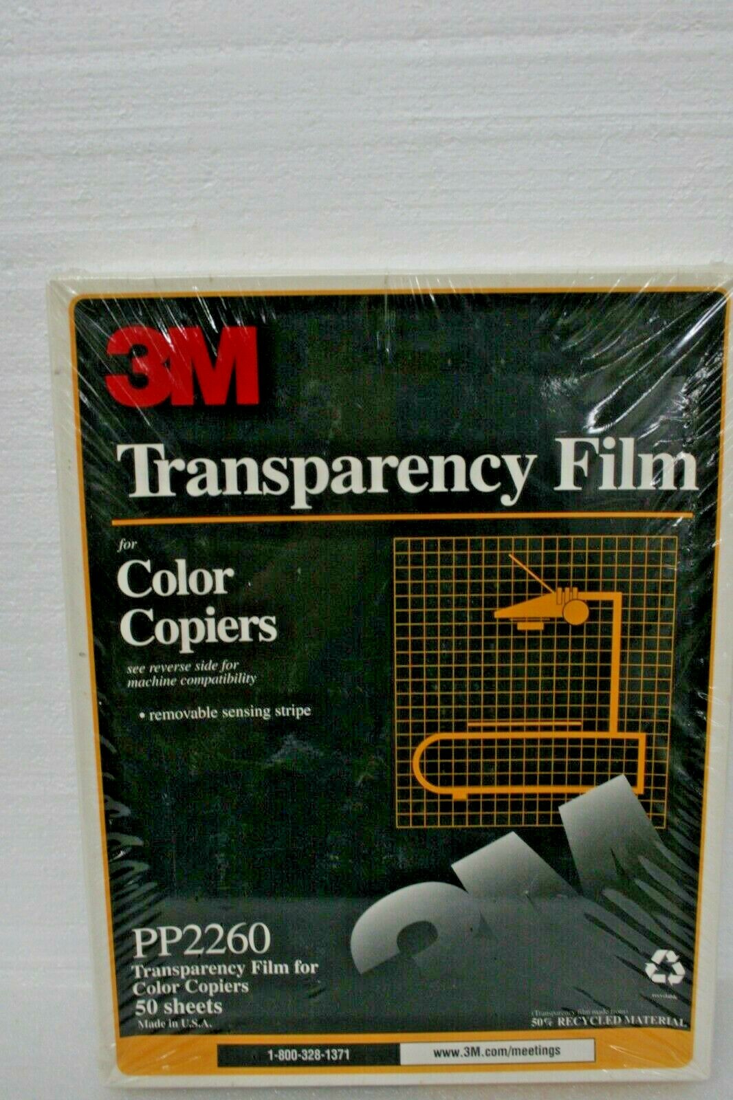 3M Transparency Film For COLOR Copiers PP2260 50 Sheets New and Sealed ...