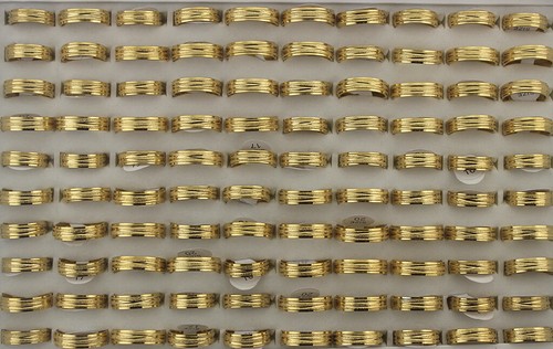 Wholesale Lots 32pcs Gold Plated Jewelry Classic Stainless Steel Women ...