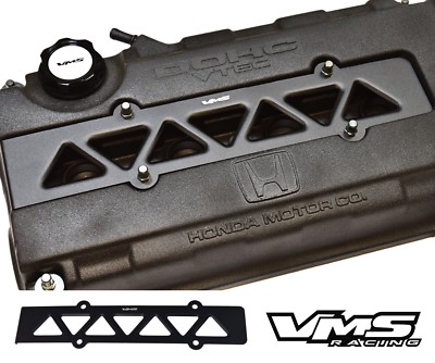VMS RACING VALVE COVER SPARK PLUG WIRE INSERT BLACK 92-01 HONDA PRELUDE ...