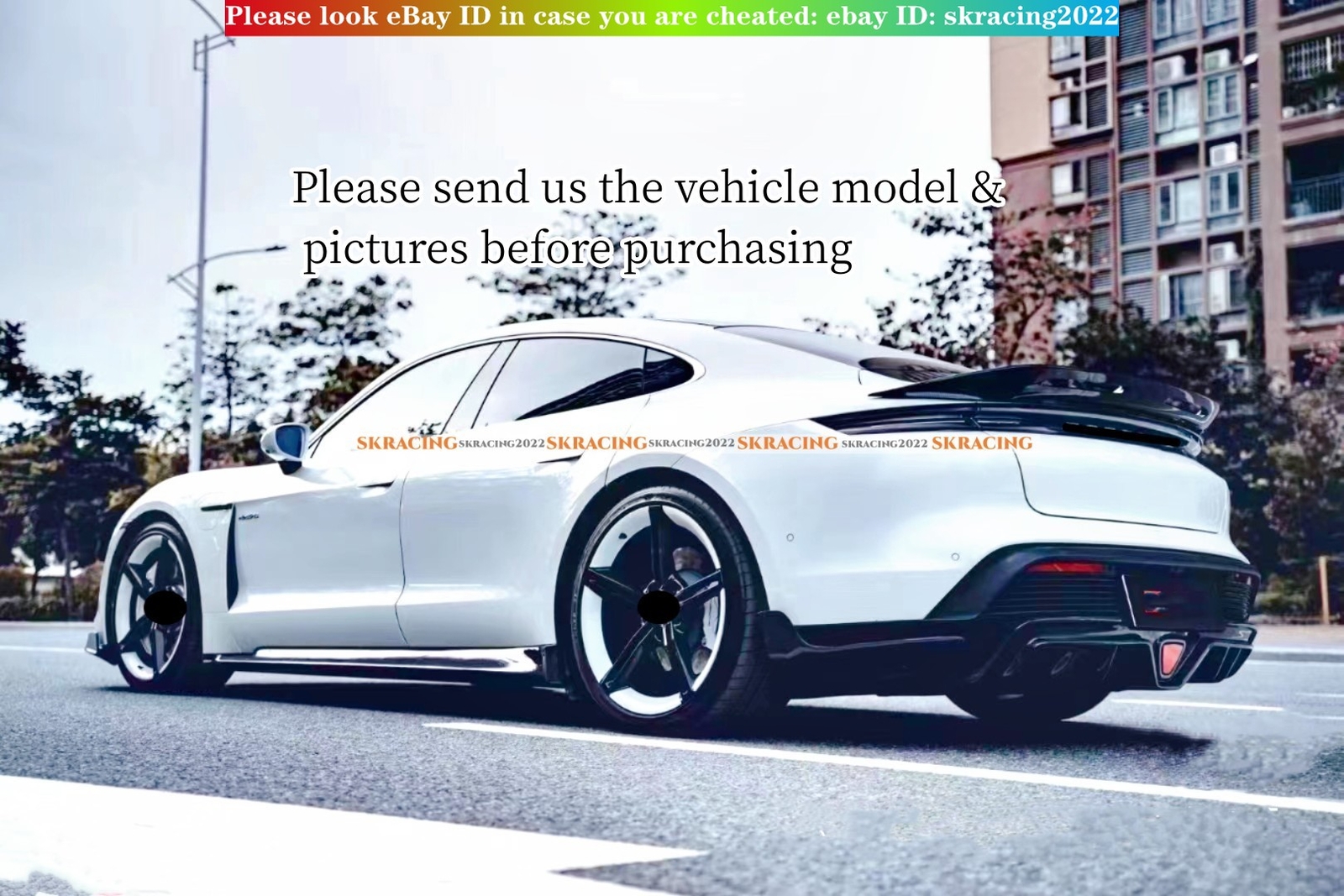 For Porsche Taycan 2020 2021 2022 Carbon Fiber Rear Spoiler Tail Trunk ...