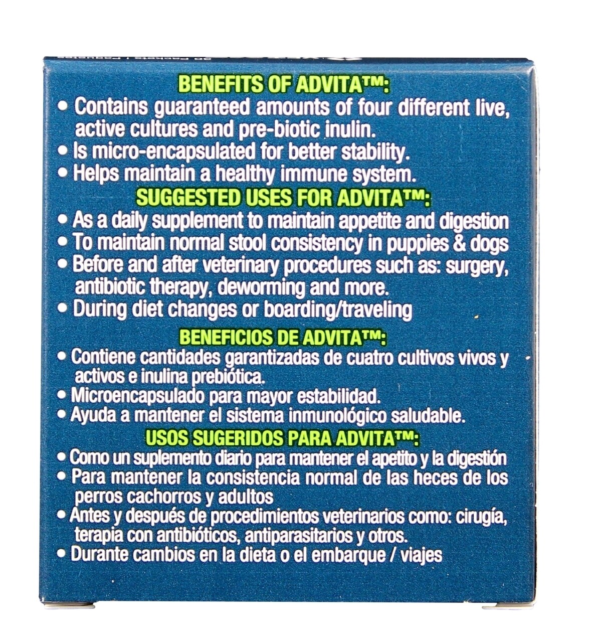 Advita Canine Probiotic Nutritional Supplement Packets (30 count ...