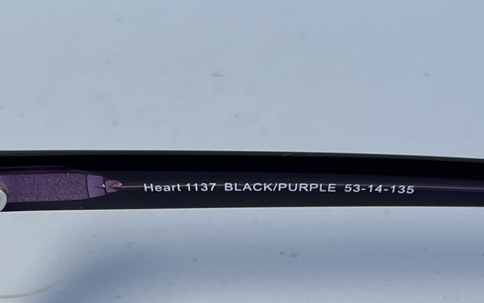 Heart 1137 Black/Purple 54-14-135 Frames | eBay