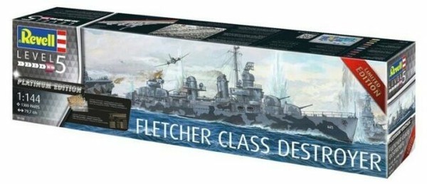 Revell-germany 1/144 USN Fletcher Class Destroyer Platinum Edition Dd4 ...