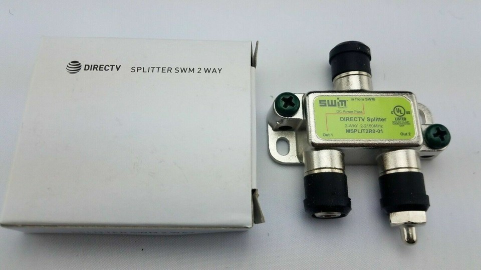 DirecTV 2 Way SWM Green Splitter MSPLIT2R0-01 SWiM 2Way MRV Wholehome ...