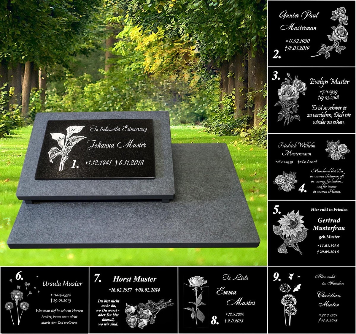 Grabstein Designs Grabsteine Mit Glas Glasdekore Teufel