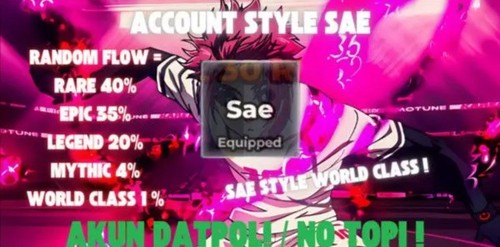 Blue Lock Rivals Acc | Sae Style | UNVERIFIED | CHEAP | FAST DELIVERY ...