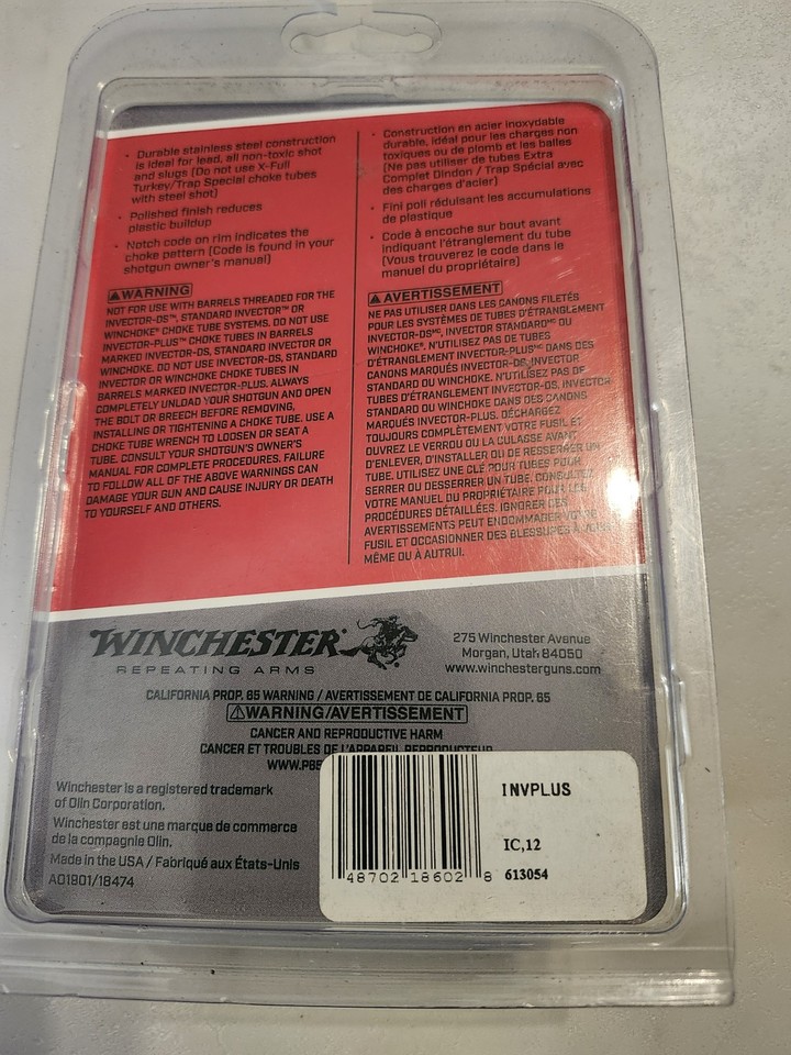 Winchester Invector-Plus Choke Tube | eBay