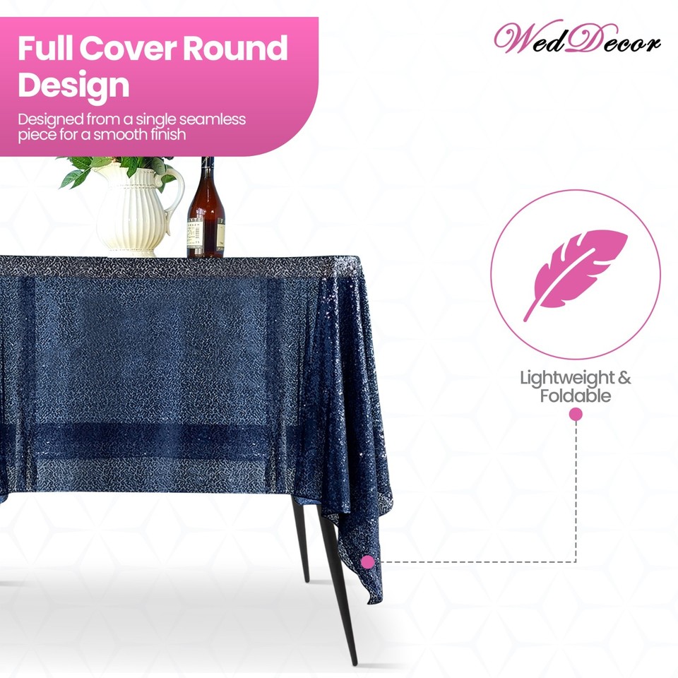 Tablecloths Sparkly Glitter Wedding Party Banquet Large Sequin Table ...