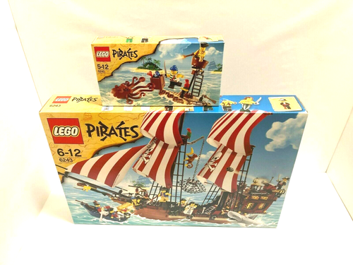 Lego Pirates 6243 6240 Set! Brickbeard's Bounty+Kraken Attackin ...