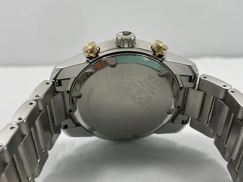 Movado Bold Verso Chronograph Quartz Silver Tone Steel Men's Watch ...