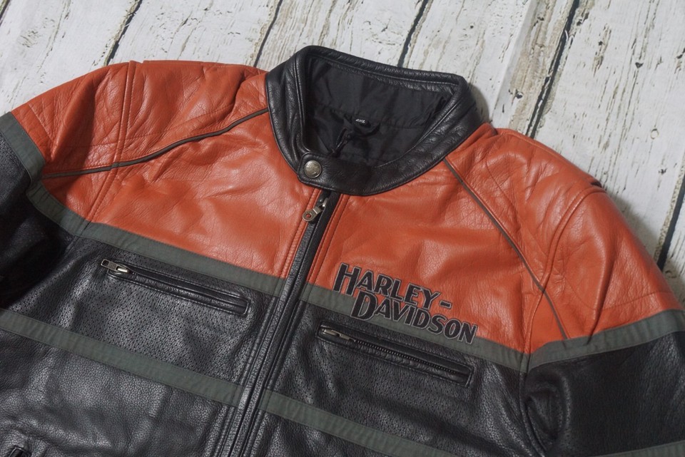 Harley Davidson Men's Cluster Classic Bar&Shield Leather Jacket 2XL ...