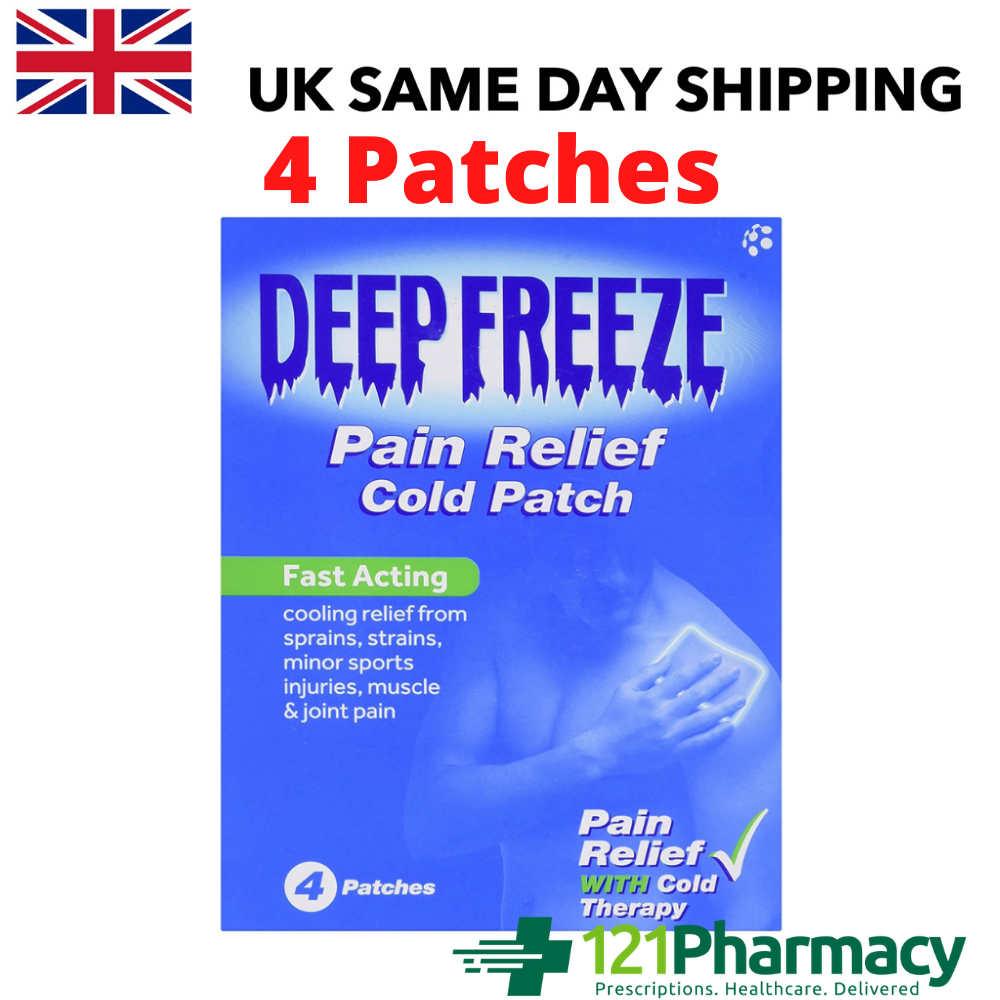 4x Deep Freeze Pain Relief Cold Patches - JOINT | MUSCLE | FOOT ...