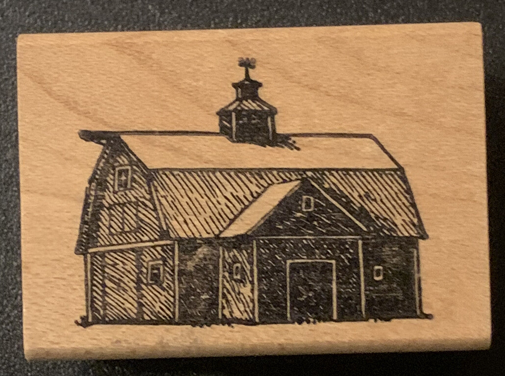 Rubber Stamps Of America Country Barn Farm Rubber Stamp | eBay