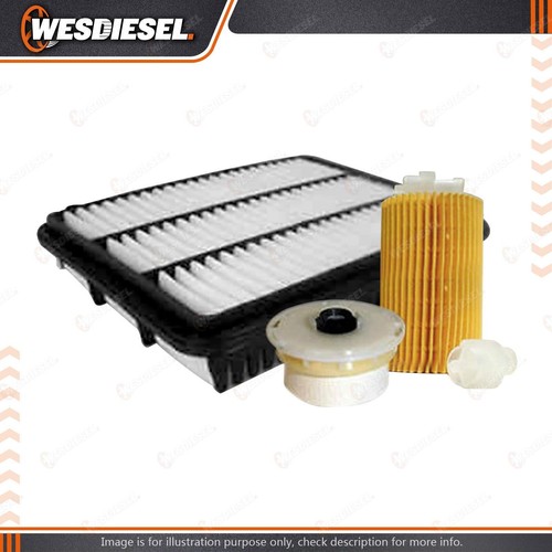 Wesfil Oil Air Fuel Filter Service Kit fits Toyota Landcruiser 70 ...