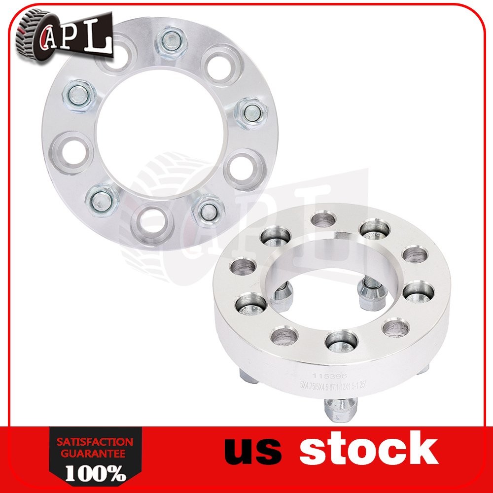 2X 1.25" Thick Wheel Adapters 5x4.75 to 5x4.5 12x1.5 For Chevy Corvette ...