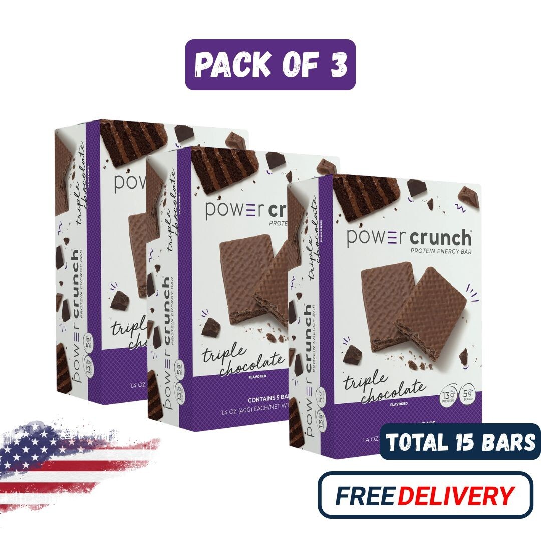 Power Crunch Original Protein Bars, Triple Chocolate, 1.4 oz, 5 Count (3 PACK) | eBay