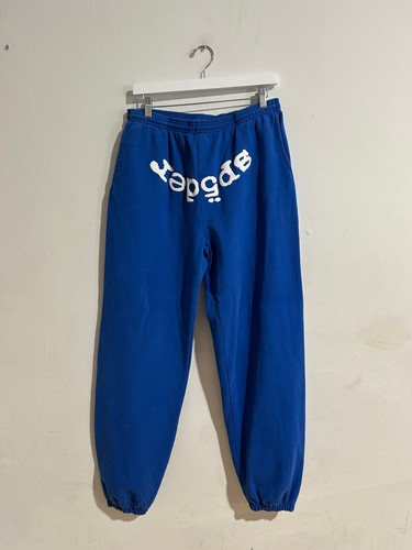 SP5DER BLUE LOGO SPELL OUT SWEATS SIZE LARGE | eBay