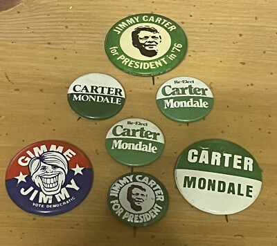 1976 PRESIDENT JIMMY CARTER CAMPAIGN PINBACK BUTTONS UNITED STATES ...
