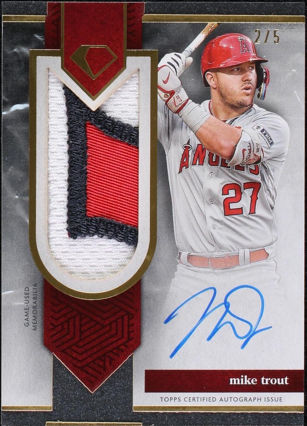 2024 Topps Diamond Icons - Autographed Jumbo Patches Mike Trout #AJP ...