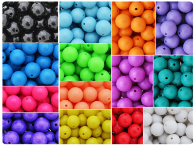 BeadTin Opaque 20mm Round Plastic Craft Beads (10pcs) - Color Choice | eBay