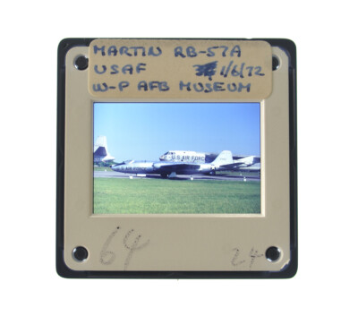 35MM SLIDE AIRCRAFT 1972 MARTIN RB-57A CANBERRA US AIR FORCE W-P AFB ...