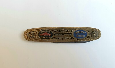 GARGOYLE Mobiloil Taschenmesser SPHINX Benzin Rarität | eBay.de