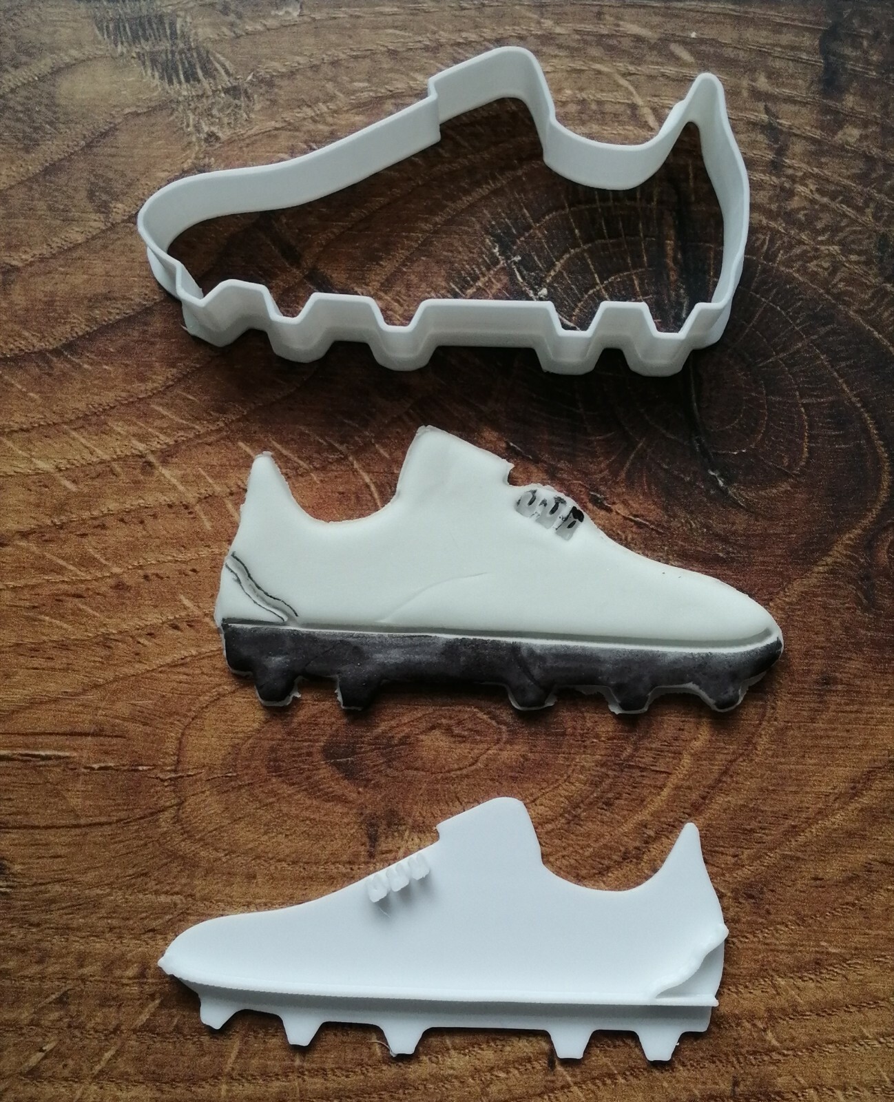 Football Cookie Cutter & Stamp Biscuit Dough Pastry Fondant Fathers Day ...