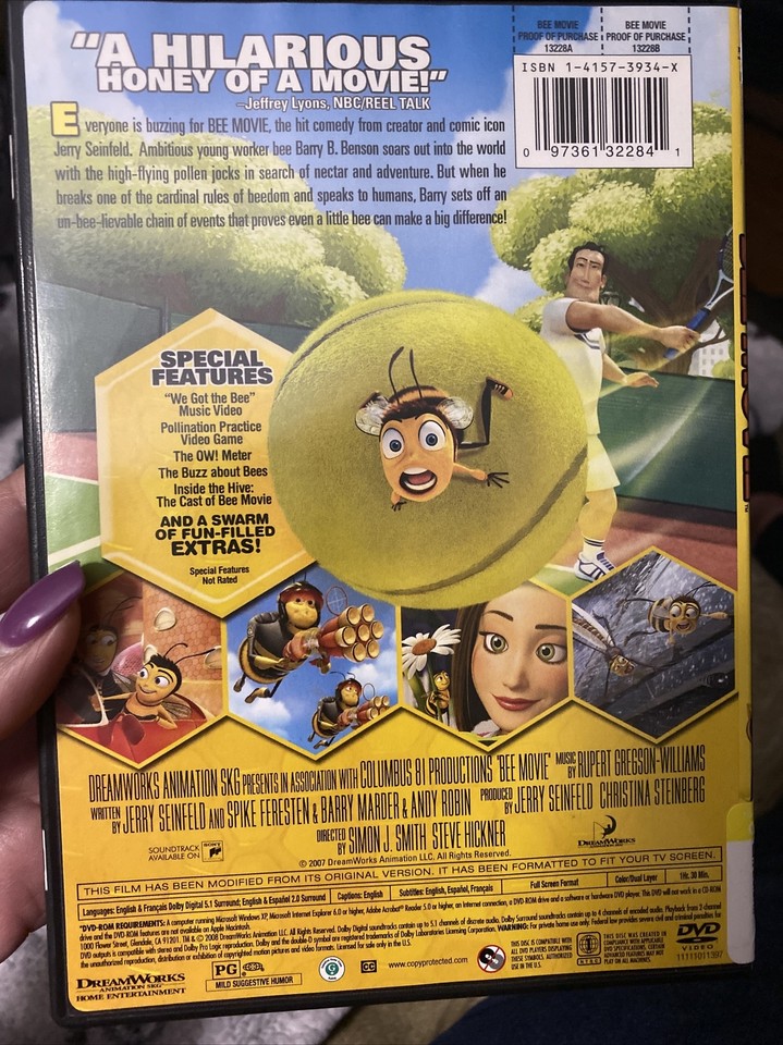 Bee Movie (DVD, 2008, Full Frame) 97361322841| eBay