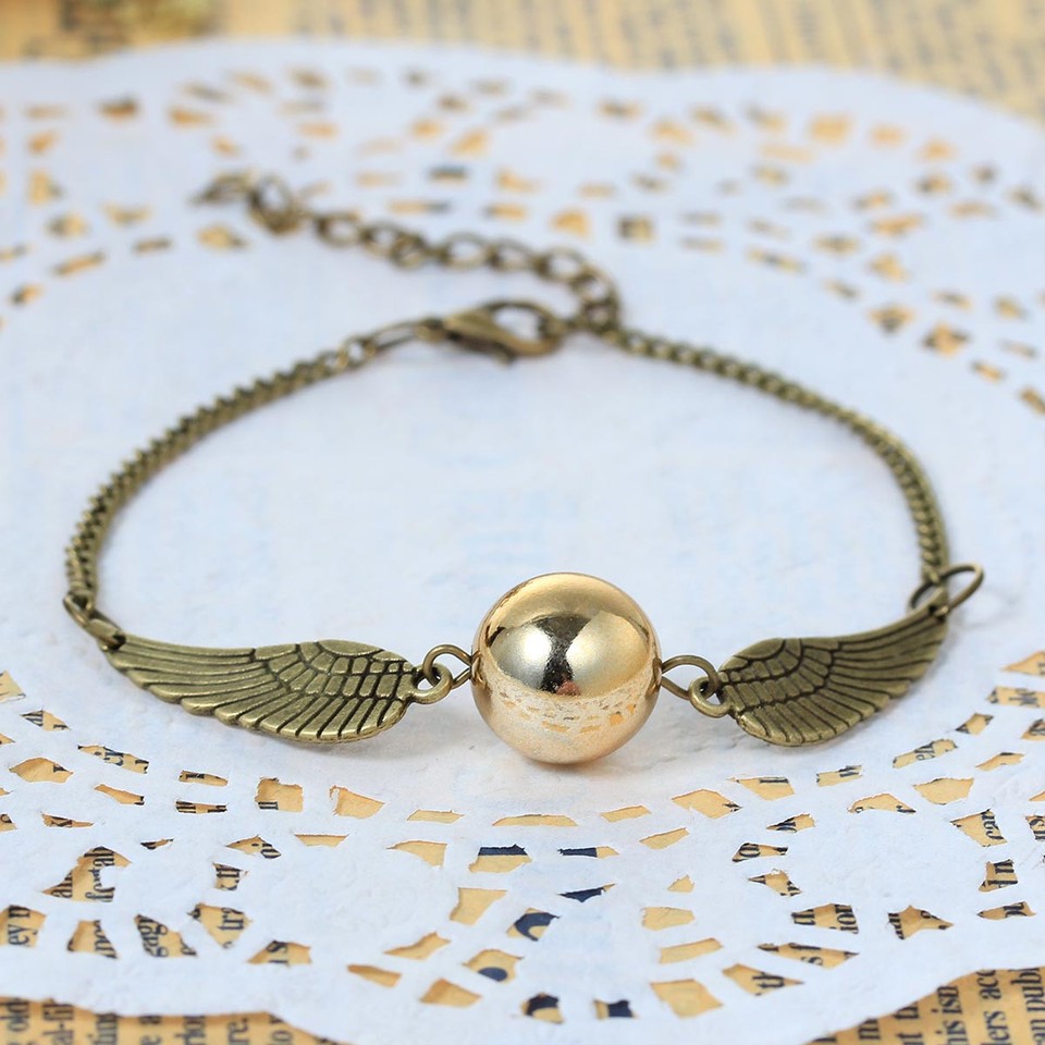 Harry Golden Snitch Bracelet Double Wings Charm Bracelet | eBay