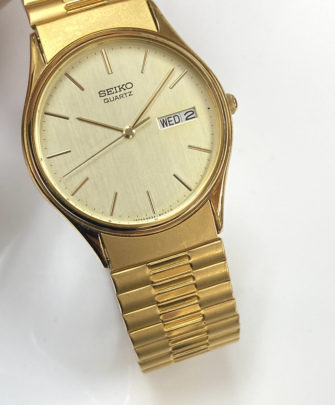 Original Vintage Seiko Quartz Gold Tone DUMMY Watch, 6533-8019 8010T | eBay