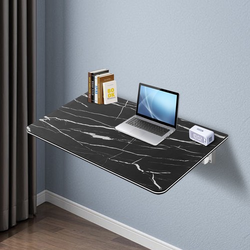 Wall Mounted Floating Folding Computer Desk PC Table Space Saving Home ...