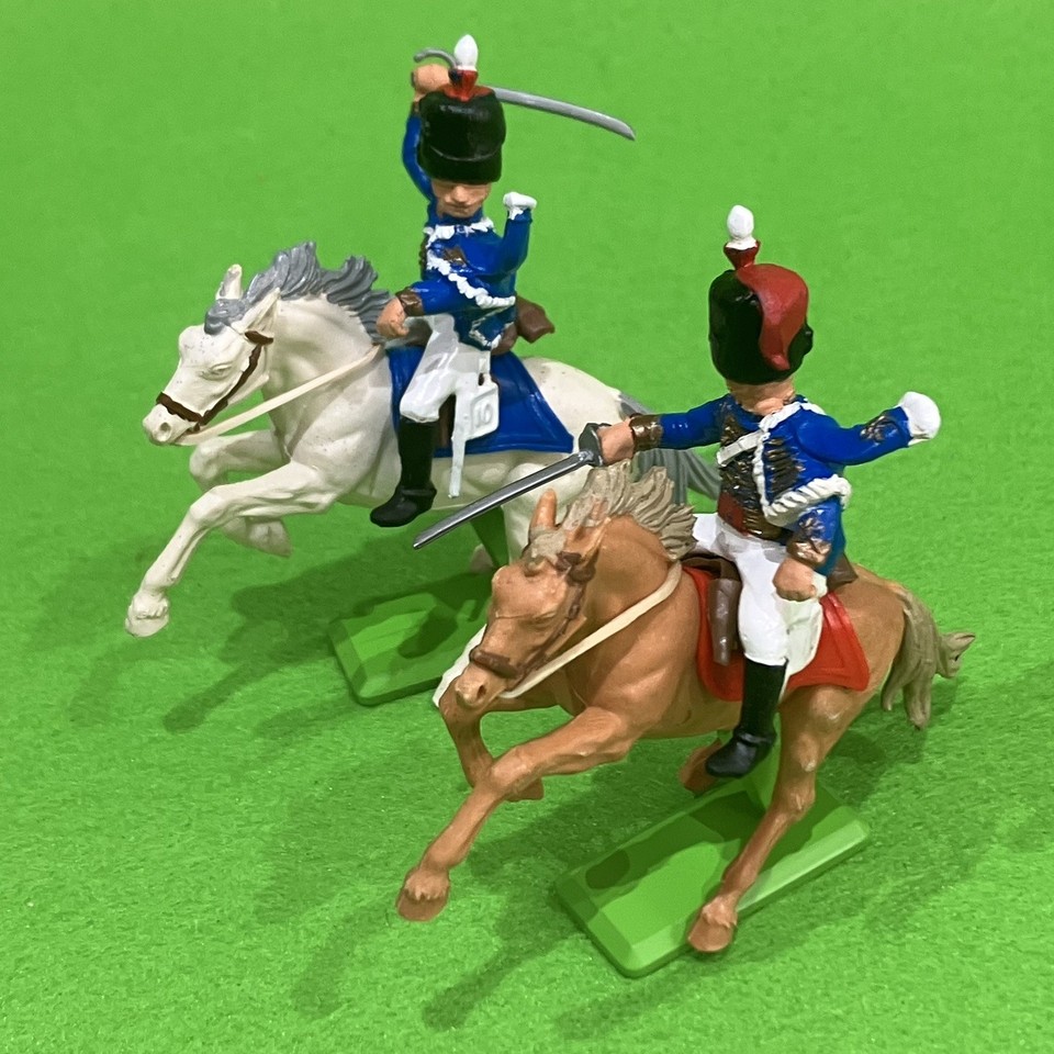 Britains Deetail 2x British Napoleonic Waterloo Cavalry Soldiers VGC ...