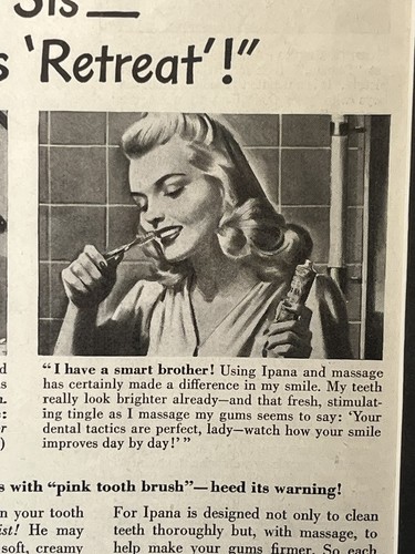 ipana toothpaste Print Ad 1943 Original And Framed Beautifuly. | eBay