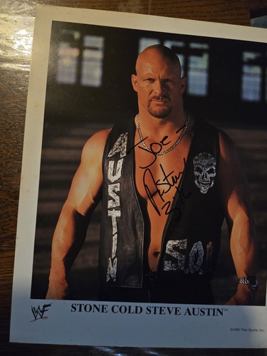 STONE COLD STEVE AUSTIN Signed 8x10 WWE Promo Photo P-544 WWF Autograph ...