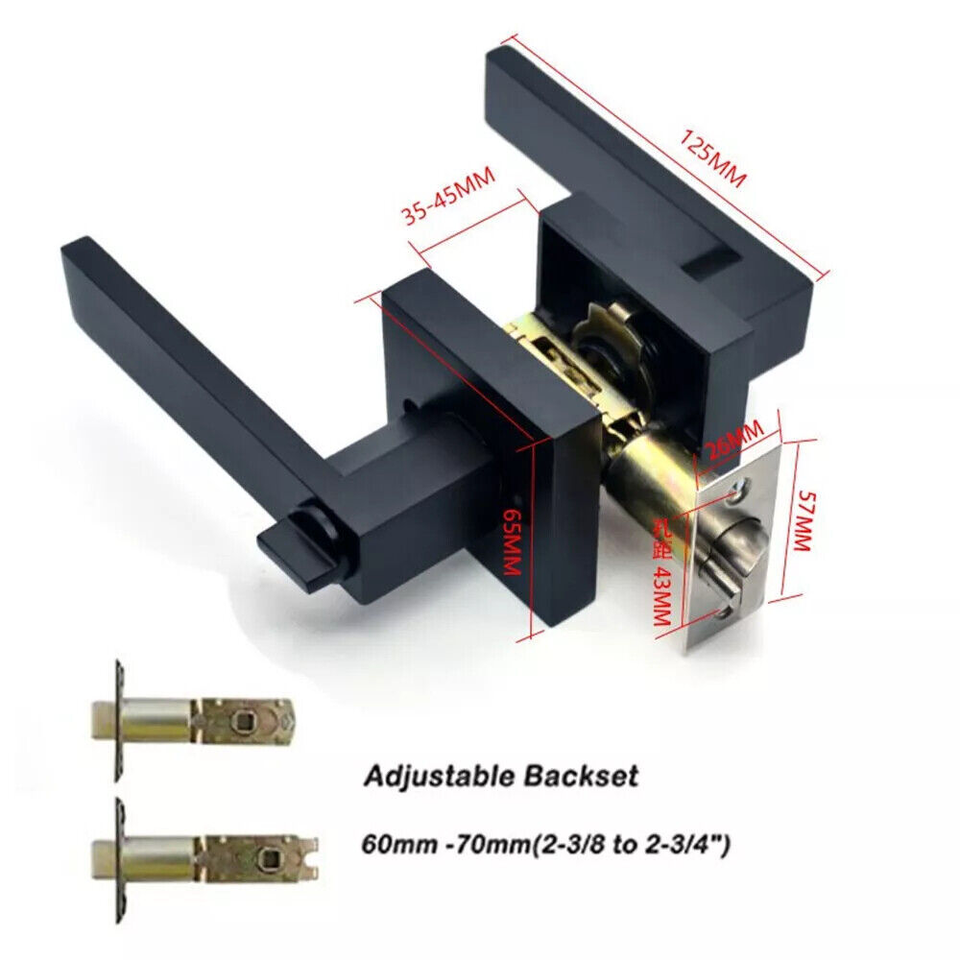 Internal Door Handle Entry Privacy Bathroom Bedroom Door Lever Lock Set ...