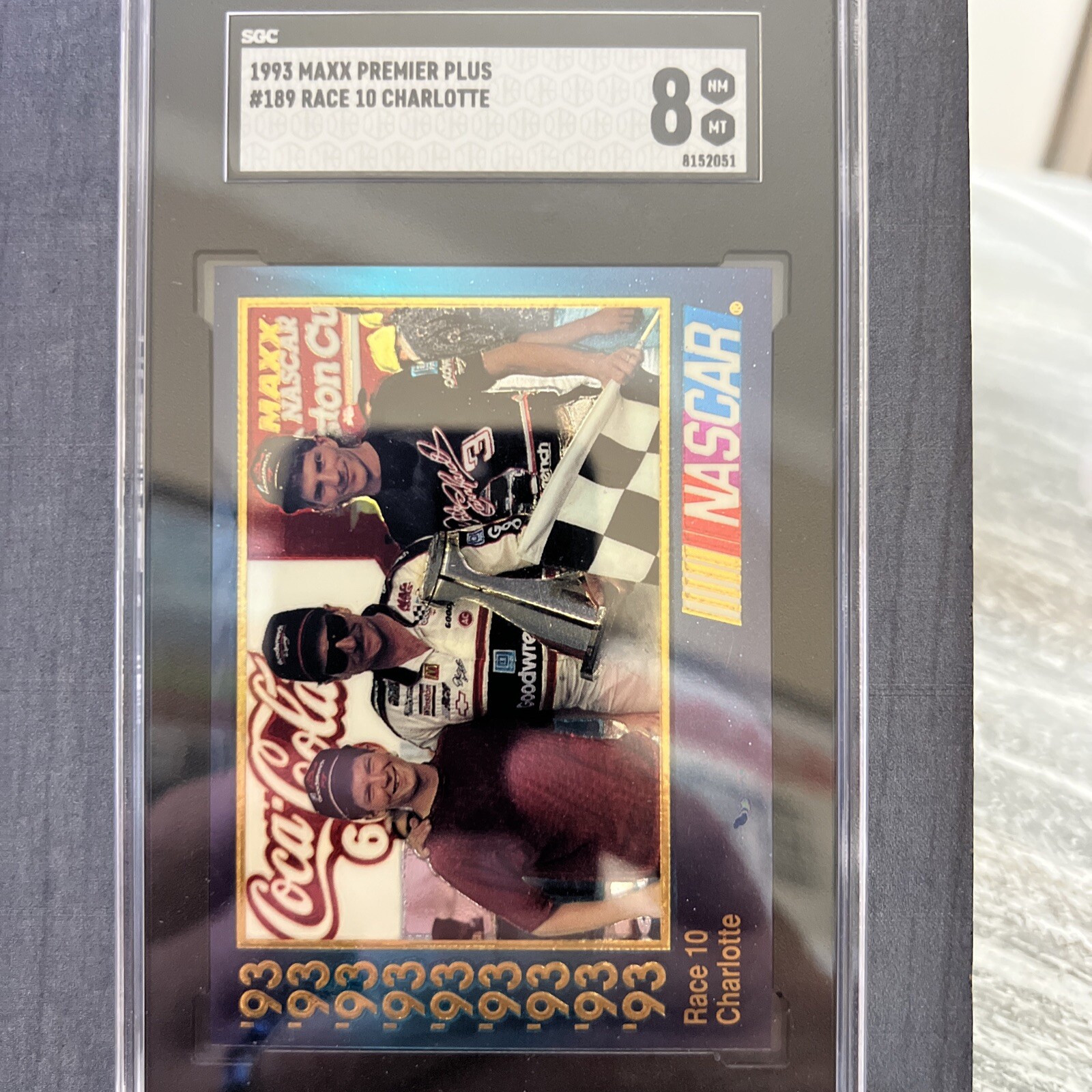 SGC 8- 1993 MAXX PREMIUM PLUS DALE EARNHARDT #189- RACE 10 CHARLOTTE | eBay