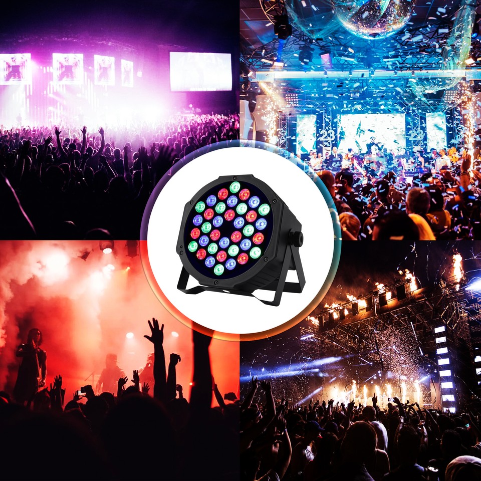 4Pack 36 LED RGB Stage Lighting PAR Light DMX Beam Party DJ Disco Ball ...