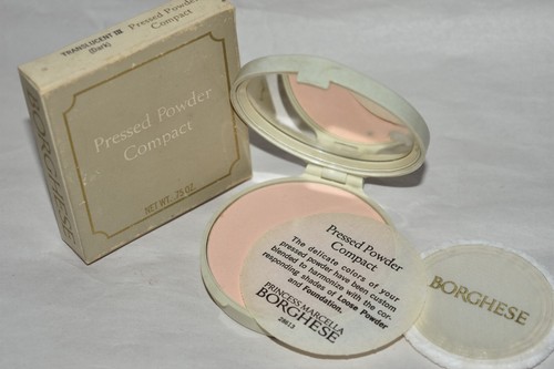 NIB Borghese Vintage Pressed Powder Compact -- Translucent III (Dark ...