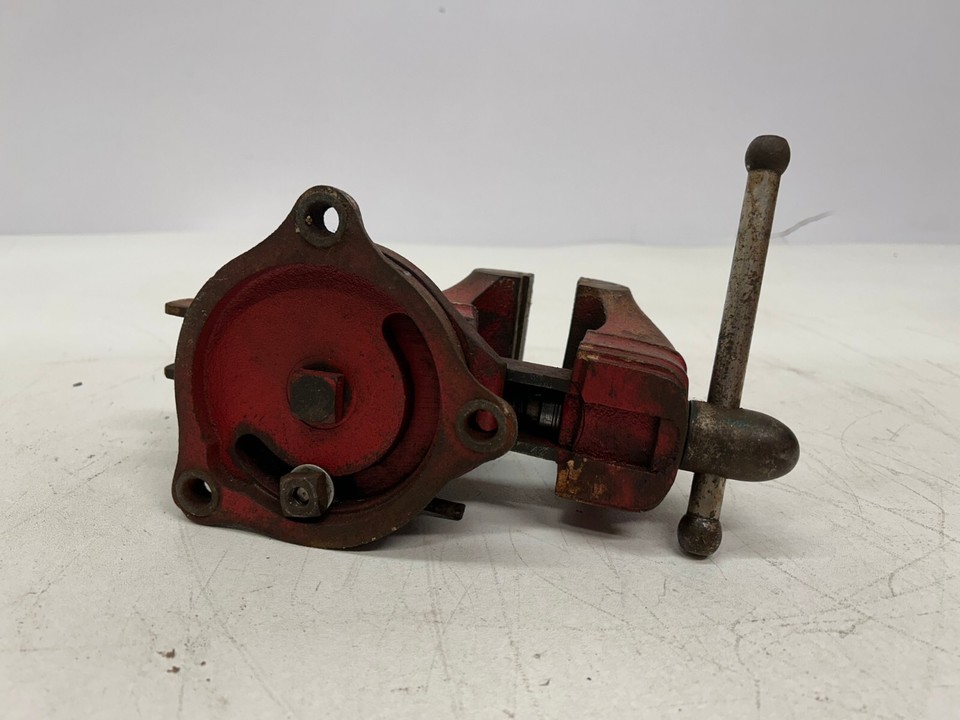 Vtg Dunlap #5244 Swivel Base Bench Vise Tool 3 1/2" Jaws | eBay