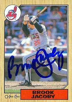 Brook Jacoby autographed Baseball Card (Cleveland Indians) 1987 O-Pee ...