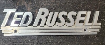 Ted Russell Metal Dealer Emblem Car vintage SM6912 | eBay