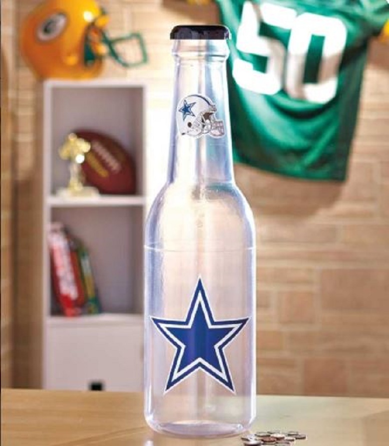 NFL Bottle Bank Soda Bottle Shaped Cowboys Saints Broncos Packers ...