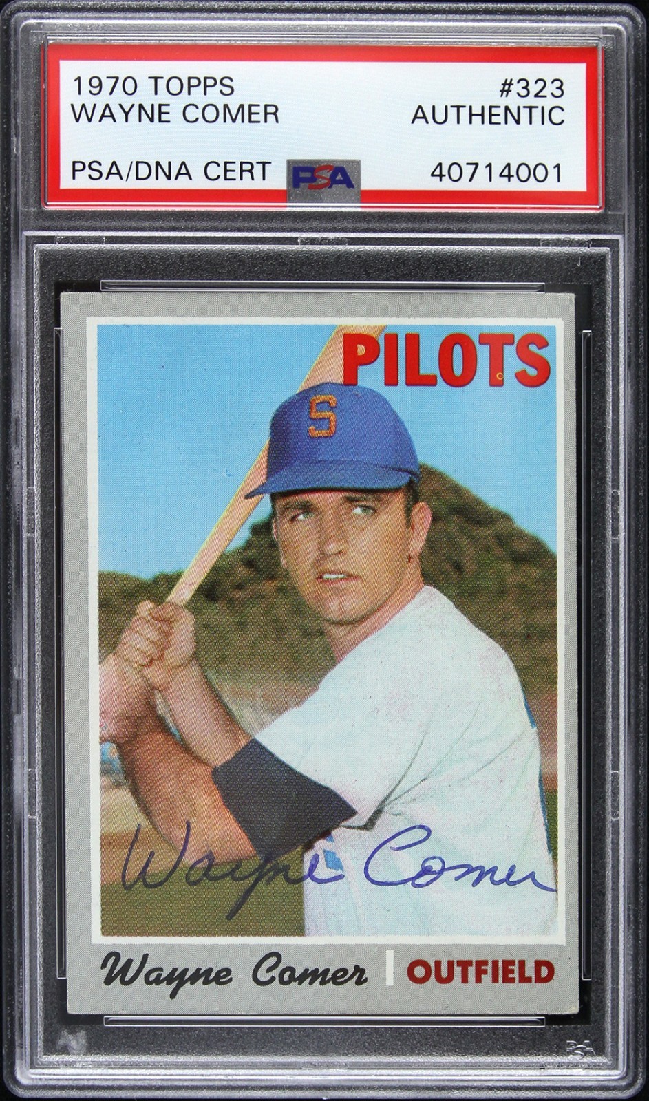 1970 Wayne Comer Seattle Pilots Signed #323 Trading Card (PSA/DNA Slabbed) | eBay