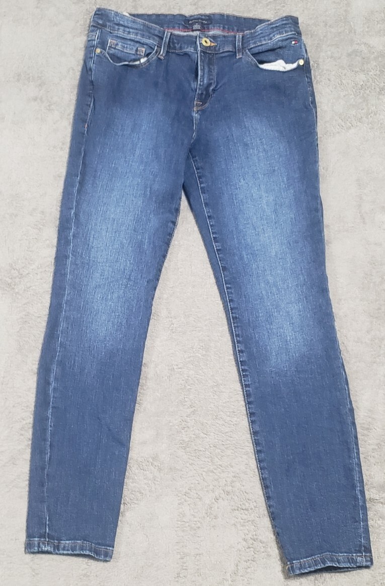 Tommy Hilfiger Boyfriend Womens Jeans Size 4 Blue Medium Wash Cotton ...