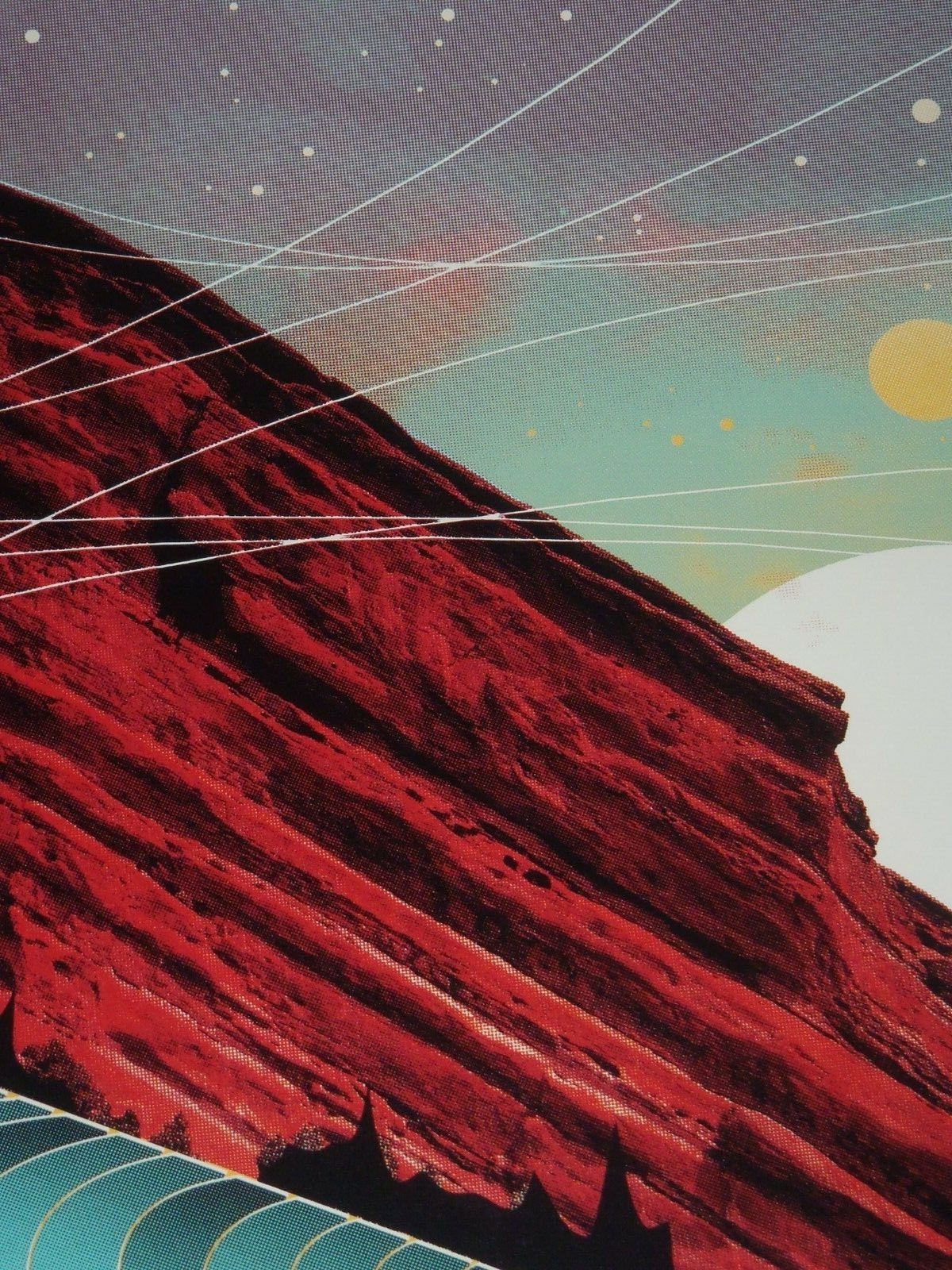 Ryan Adams Ivan Minsloff concert poster art print Red Rocks Morrison ...