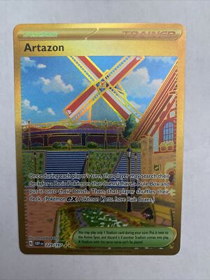 Pokemon Card Artazon 229/197 Obsidian Flames Gold Hyper Rare Near Mint ...