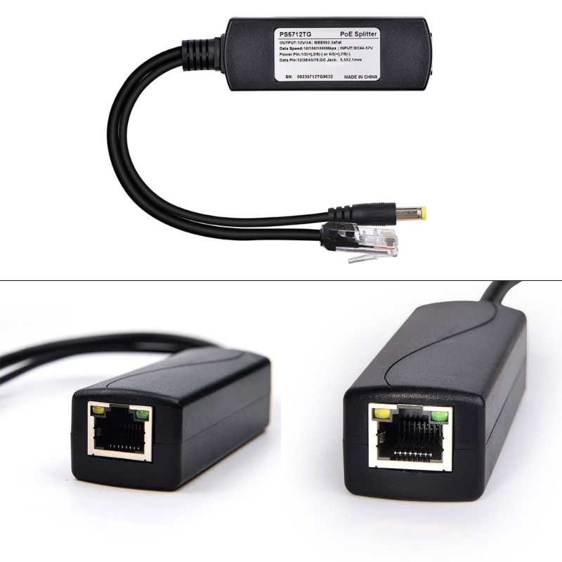 Highly Speed POE Splitter DC5.5x2.1mm POE Separator for Networking ...