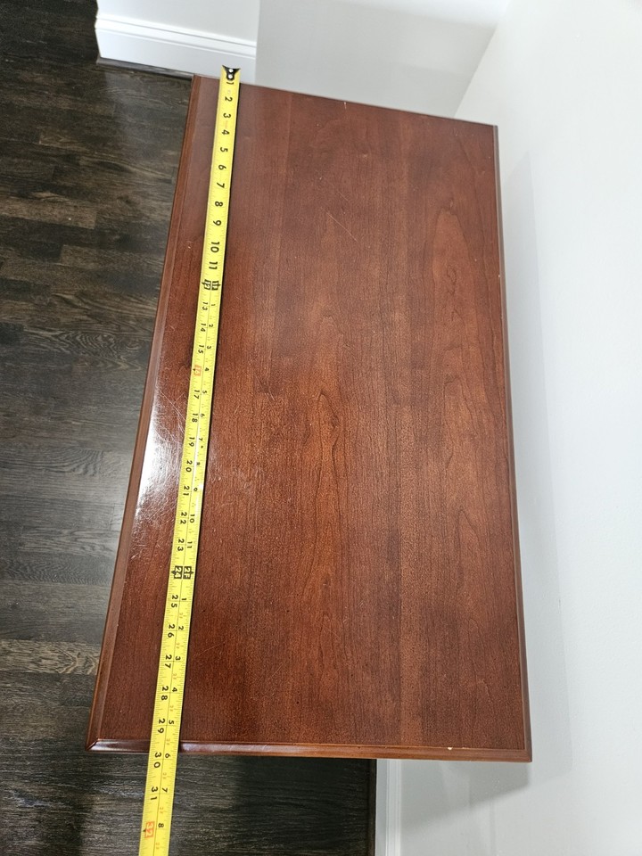 Vintage Queen Anne Entryway Table With Lockable Drawer And Separate ...